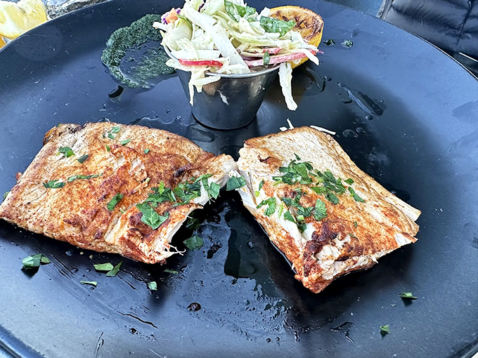 Yellowtail so perfectly seared it makes you wonder if the chef has some sort of fish telepathy. That crispy exterior is hiding secrets.