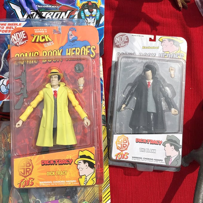 Holy collectibles, Batman! These vintage Dick Tracy action figures still in their original packaging would make any comic book detective proud.