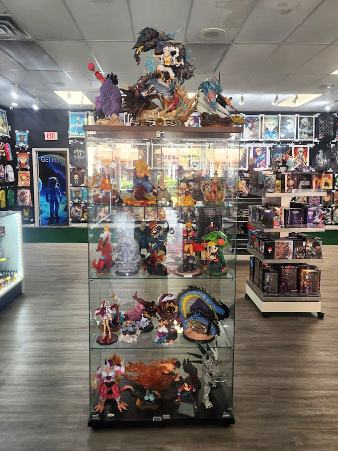 Not just clothes! This collector's paradise offers figurines and memorabilia that prove shopping here is about finding treasures, not just necessities.