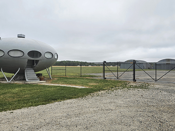 Where small planes and space-age architecture coexist in perfect harmony. The Wright brothers would've never seen this coming.