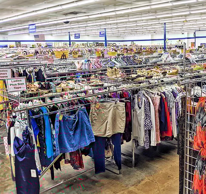 Rack after rack of possibilities stretching toward the horizon &ndash; this isn't just shopping, it's a quest with fashion rewards at every turn.