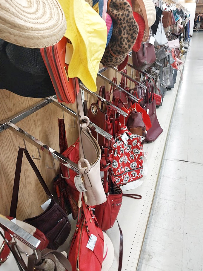 Handbag heaven! From vintage clutches to practical totes, this collection of purses proves one shopper's castoff is another's fashion statement.