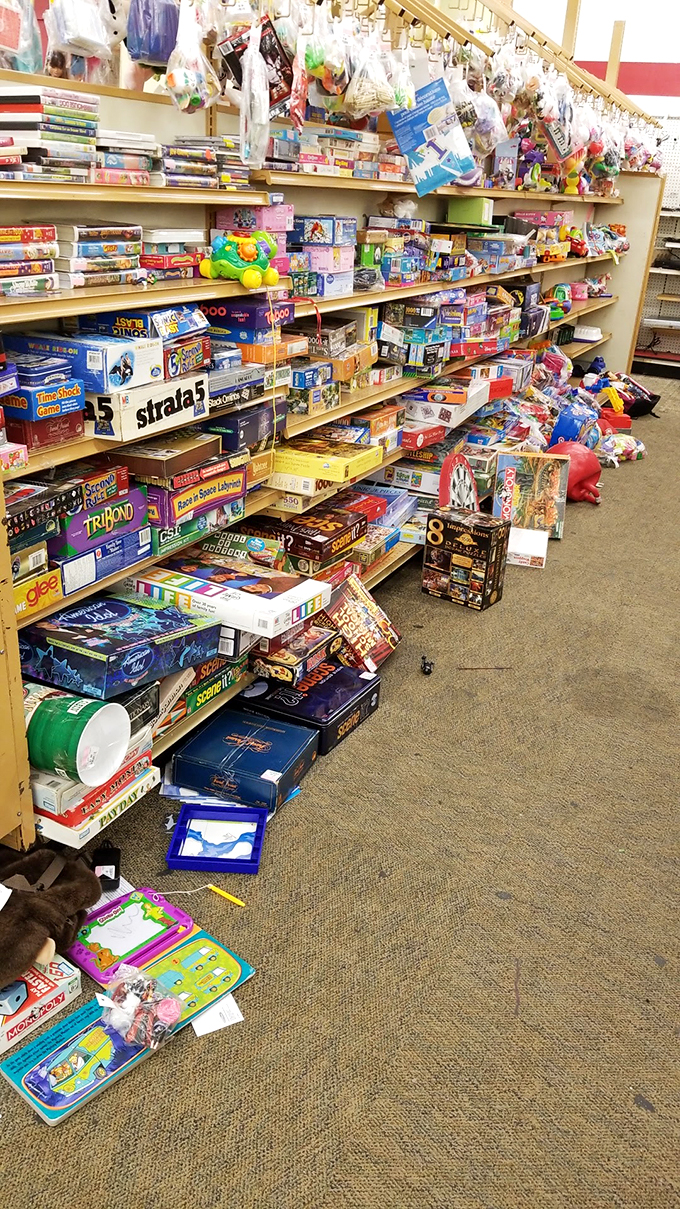 Board game heaven! From Life to Monopoly, these shelves hold thousands of rainy day memories waiting for new families to create them.