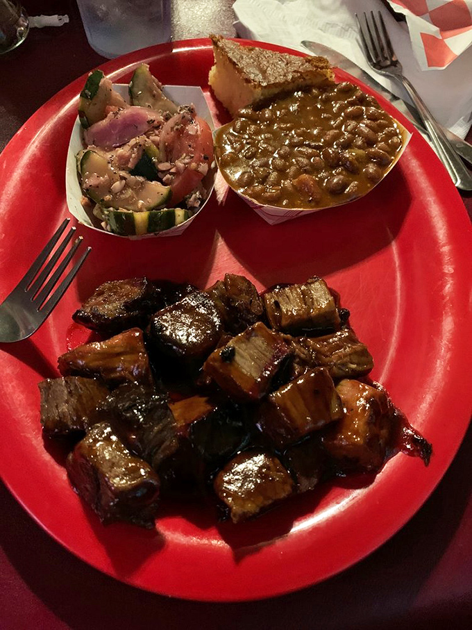 Burnt ends &ndash; those magical meat candy morsels that barbecue aficionados dream about. Glistening with sauce and paired with hearty sides.