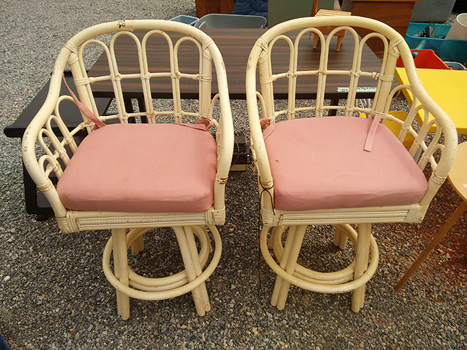 These retro rattan chairs aren't just seating&mdash;they're time machines to 1970s Florida sunrooms where your aunt served daiquiris and gossip in equal measure.