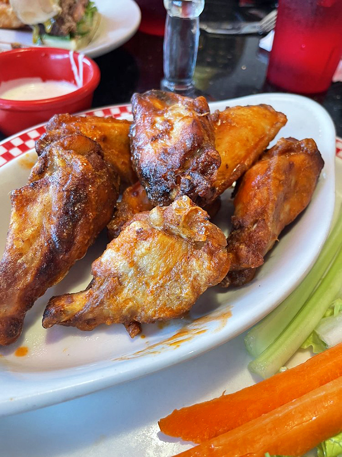 Wings that don't need a sporting event as an excuse. These golden-brown beauties are crispy on the outside, juicy on the inside&mdash;life's simple perfection.