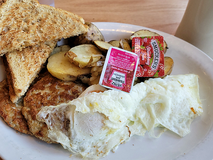 Classic comfort arrives with eggs cooked exactly right and hash browns worth writing home about.