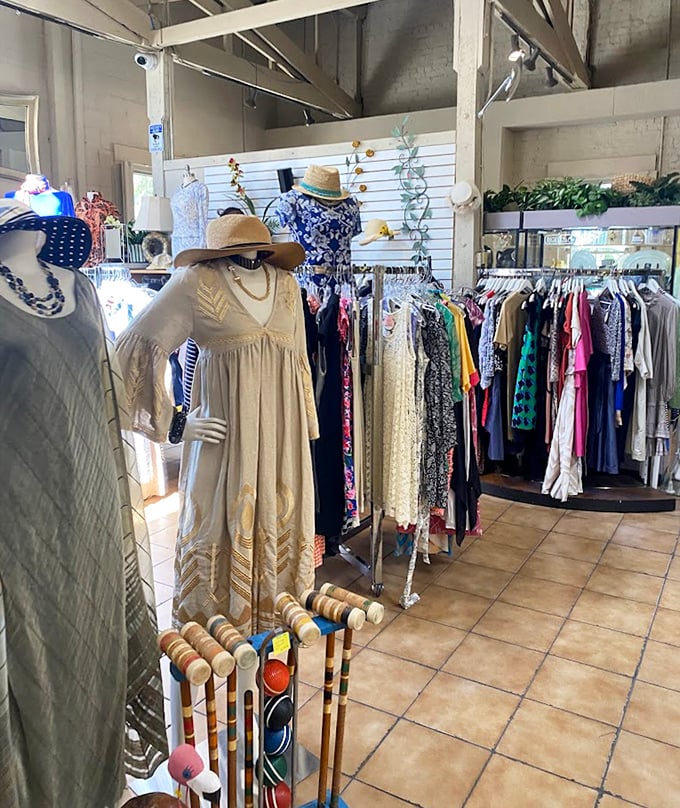 Fashion archaeology at its finest! These racks hold everything from "casual Friday" to "I'm attending a garden party with the ladies who lunch."