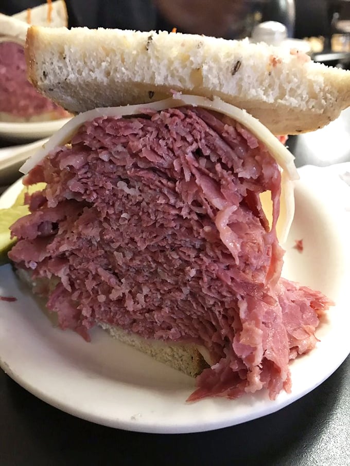 Behold the mountain of meat that launched a thousand food dreams. This isn't just a sandwich; it's Cleveland's edible landmark.