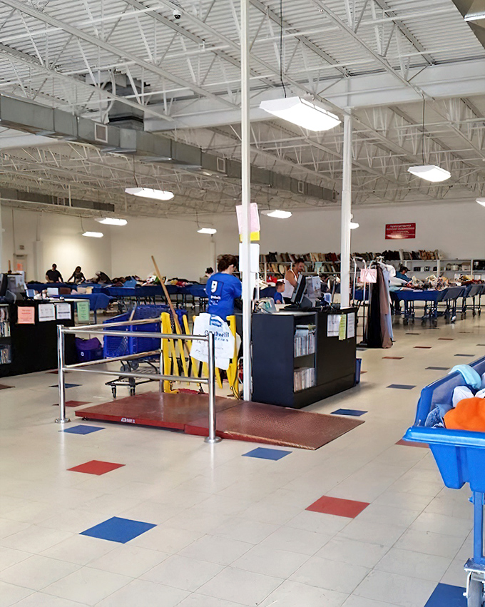 Command central: where staff orchestrate the beautiful chaos. Like air traffic controllers for bargains, they keep the treasure flow moving smoothly.