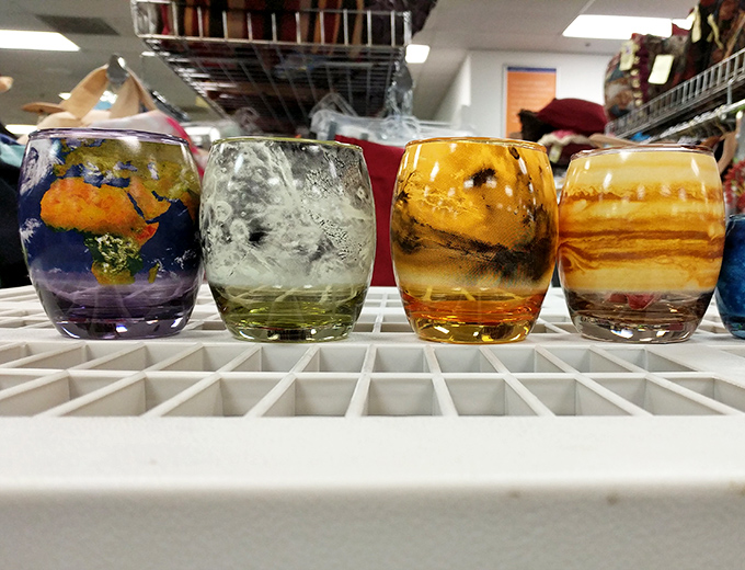 These artisanal glasses could star in a fancy cocktail bar, but here they're waiting to elevate your next dinner party without breaking the bank.