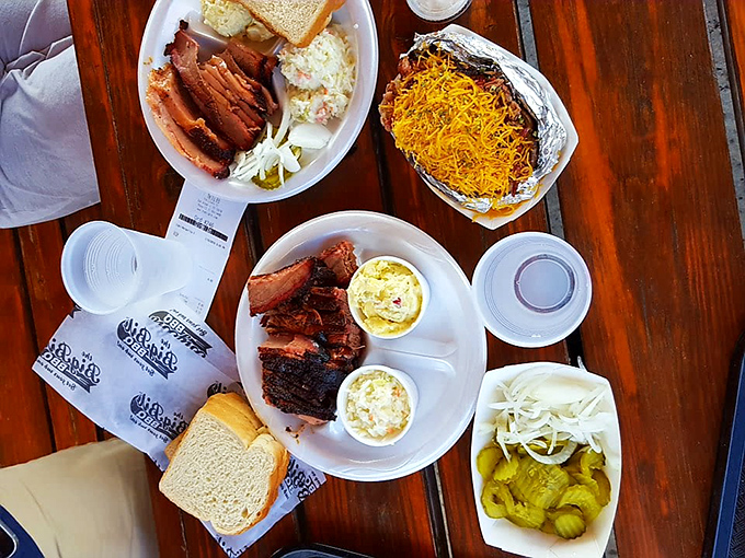 Not so much a meal as a family reunion on a plate. Those pickles aren't garnish&mdash;they're essential supporting characters in this meaty drama.