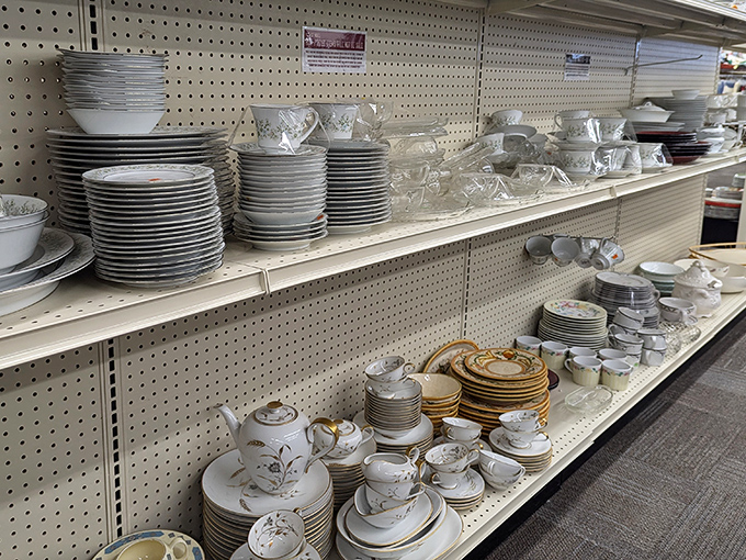 Elegant china patterns await their second act in your dining room. Martha Stewart would approve of these perfectly preserved place settings.