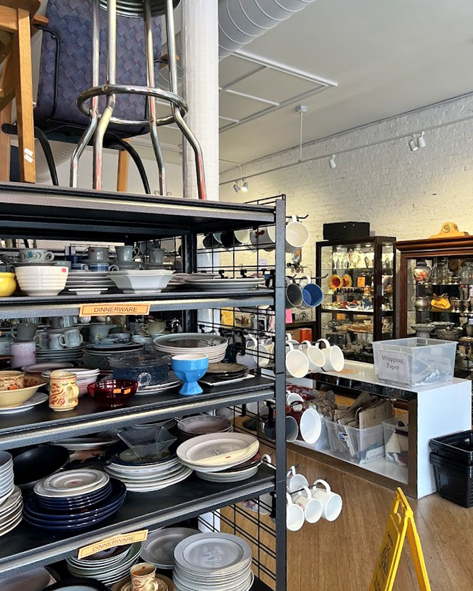 Dinnerware heaven! Enough plates, mugs, and bowls to host a dinner party for everyone you've ever met&mdash;and their extended families.