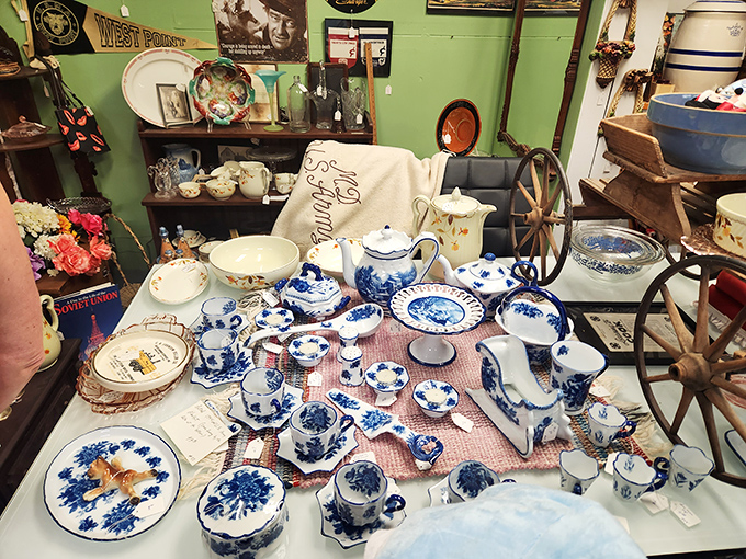 Blue and white china that would make your grandmother swoon. This delicate collection whispers stories of Sunday dinners and special occasions past.