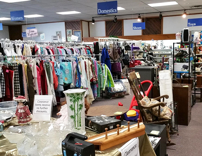 Department store organization meets treasure hunt excitement. Clear signage guides you through this labyrinth of possibilities where "Domestics" might just mean "Future Heirlooms."