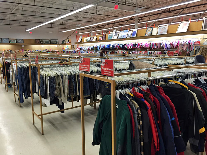 Rack after rack of potential wardrobe revolutions. The men's section offers everything from business casual to "what was I thinking?" vintage finds.