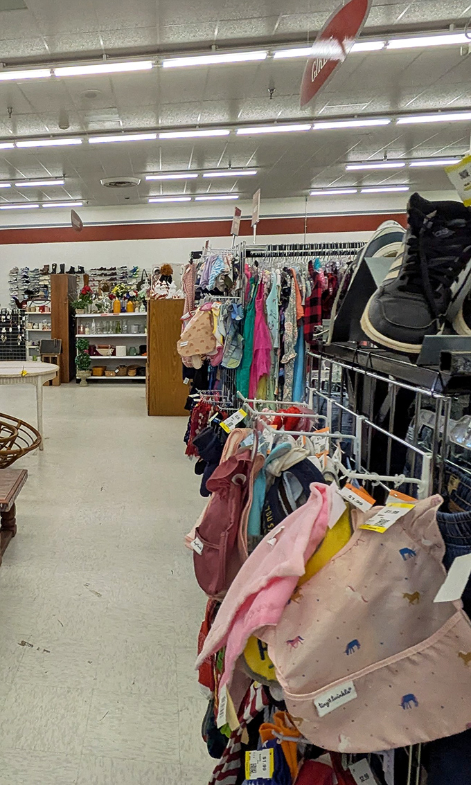 A glimpse into the children's wonderland, where tiny fashionistas can score name-brand outfits for less than the cost of a happy meal. Budget parenting at its finest!