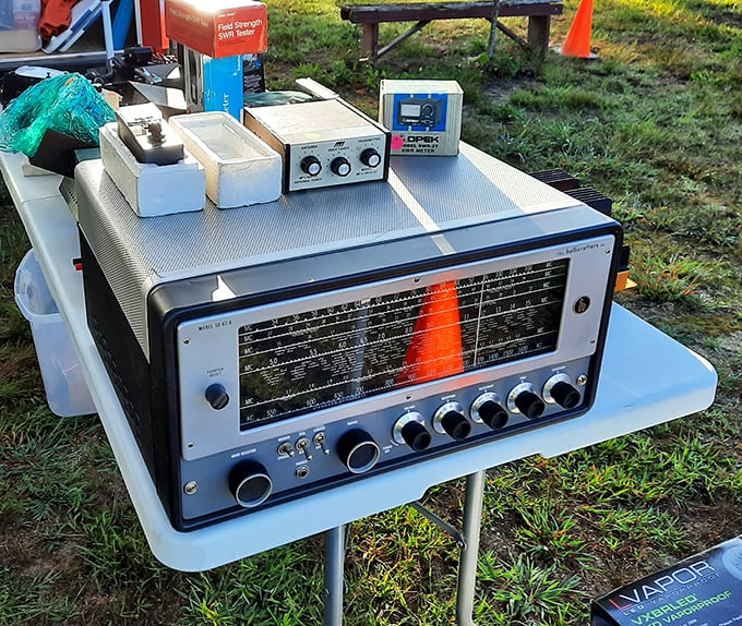 That vintage radio receiver could probably still pick up broadcasts from when Elvis was considered controversial and dangerous.