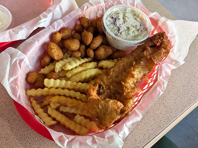 This isn't just fish and chips&mdash;it's edible gold. The perfect batter-to-fish ratio that would make even British pub owners nod in approval.