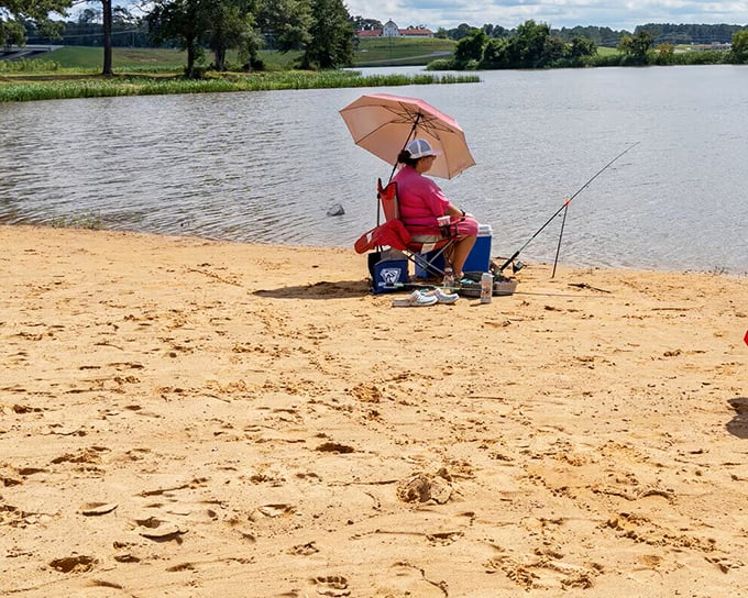 Nothing says "affordable retirement" quite like spending your afternoons fishing under an umbrella, where the only pressure is deciding whether to nap or cast another line.