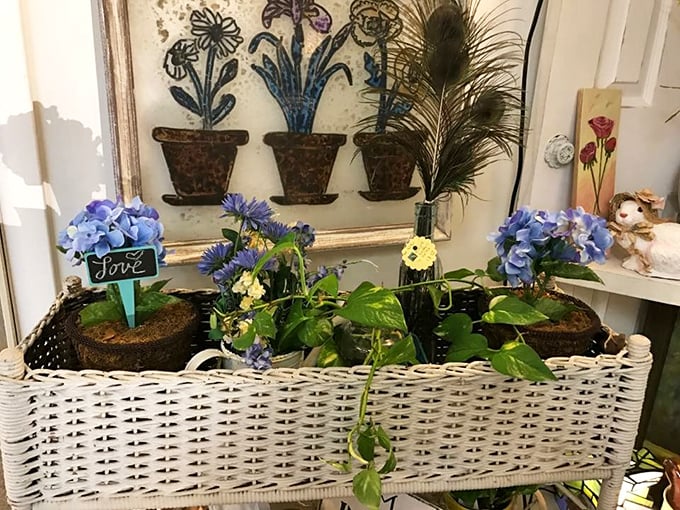 Nature meets nostalgia in this delicate arrangement. These artificial blooms will never wilt, much like the memories they're designed to evoke.