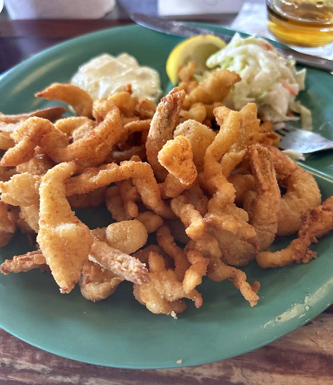 Fried clam strips that make you wonder why you don't eat clams more often. Crispy, golden treasures from the deep that Neptune himself would approve.