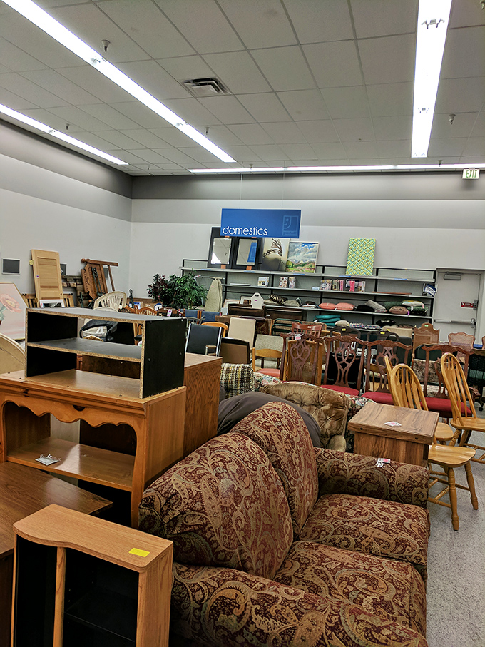 Furniture purgatory or DIY heaven? These solid wood pieces are just waiting for someone with vision and a Pinterest account.