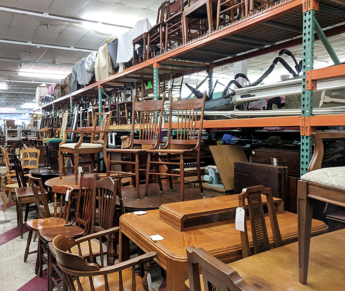 Chair heaven exists, and it's in Aurora! This wooden wonderland offers seating options from farmhouse chic to mid-century masterpieces.