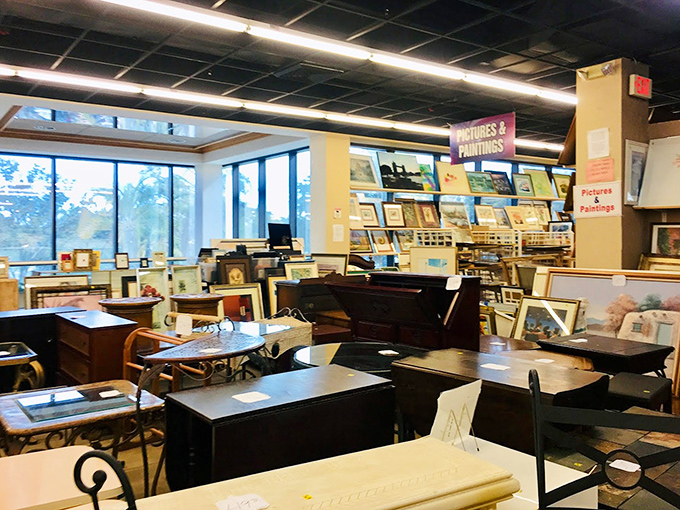 Where desks go to find new homes. The art gallery and furniture section offers everything from practical workspaces to statement pieces.