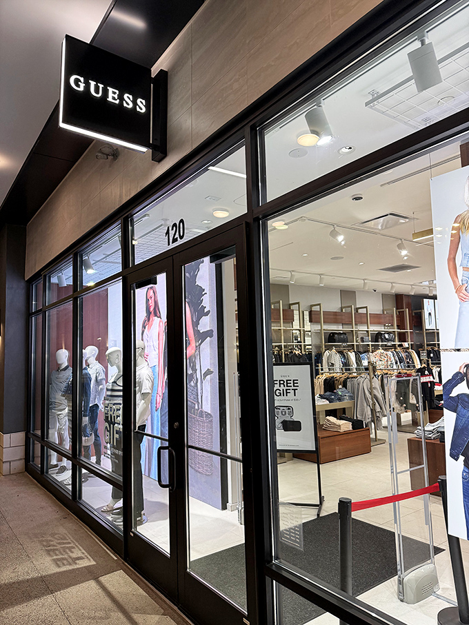 Guess what? Designer style without the designer price tag. The sleek storefront offers fashion forward looks for the budget conscious.