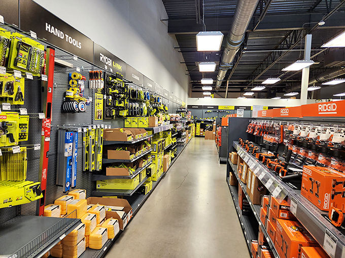 Tool paradise for the DIY enthusiast. Even if you can't tell a Phillips from a flathead, you'll suddenly want to build something.