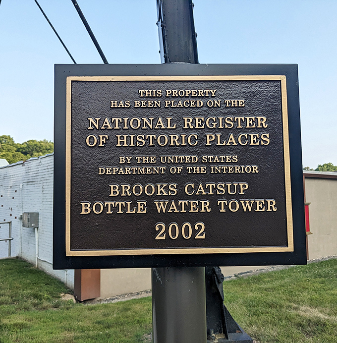 The National Register of Historic Places plaque confirms what we already knew&mdash;this isn't just any water tower, it's American history with a side of fries.
