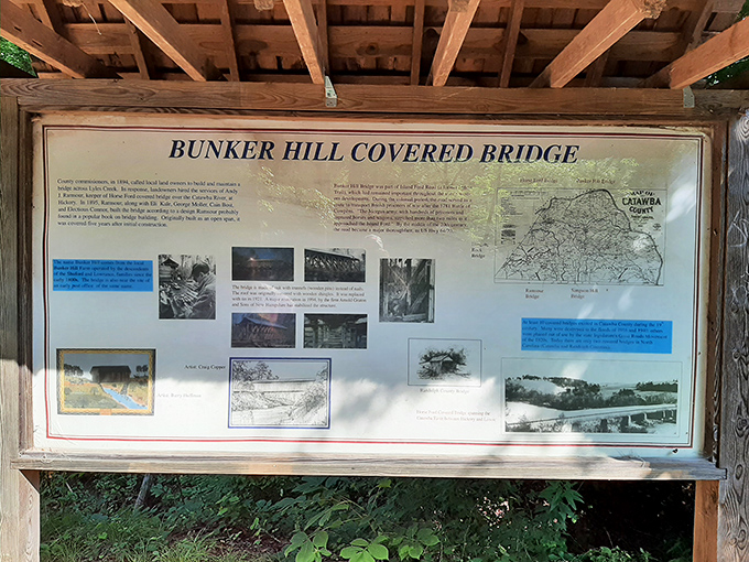 This isn't just a sign—it's a storyboard of American craftsmanship. Each photo represents a chapter in this wooden marvel's remarkable journey.