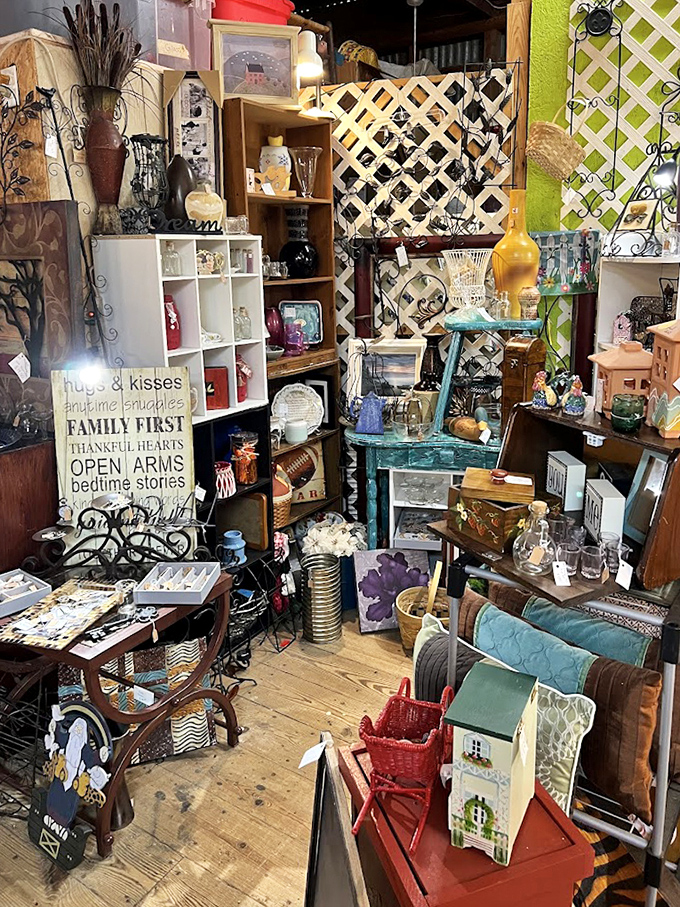 Every corner tells a story&mdash;this nook of home d&eacute;cor items feels like raiding your stylish grandmother's attic, but with price tags.