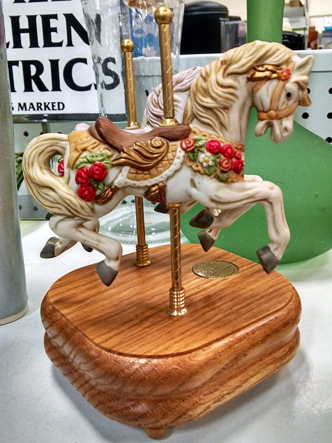 This carousel horse figurine isn't just decoration &ndash; it's someone's childhood memory waiting for its second act on a new mantelpiece.