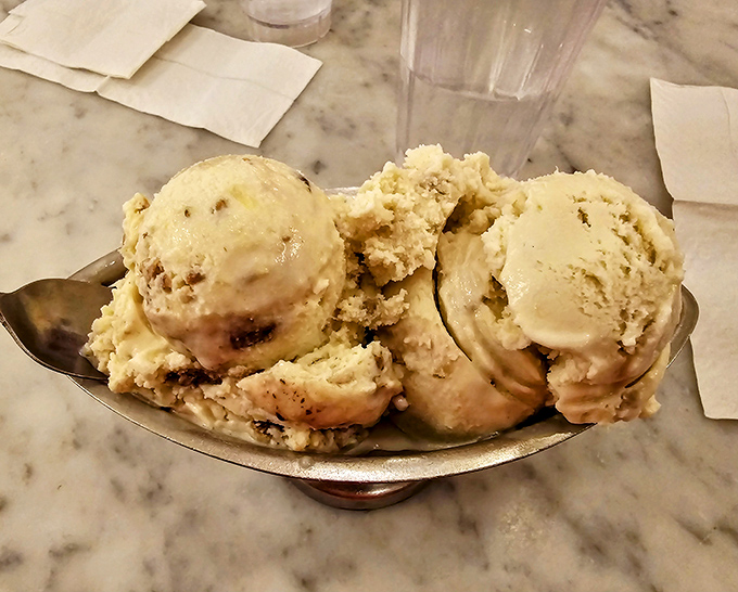 Ice cream that makes you question everything you thought you knew about dairy. These generous scoops of butter pecan contain actual butter flavor&mdash;imagine that!