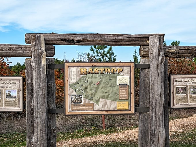 Park information that doesn't require a software update or battery charge. Old-school wayfinding with rustic charm to boot.