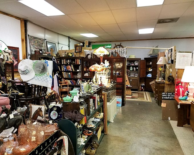 Treasures stack floor to ceiling in this corridor of curiosities, where one person's forgotten past becomes another's cherished discovery.