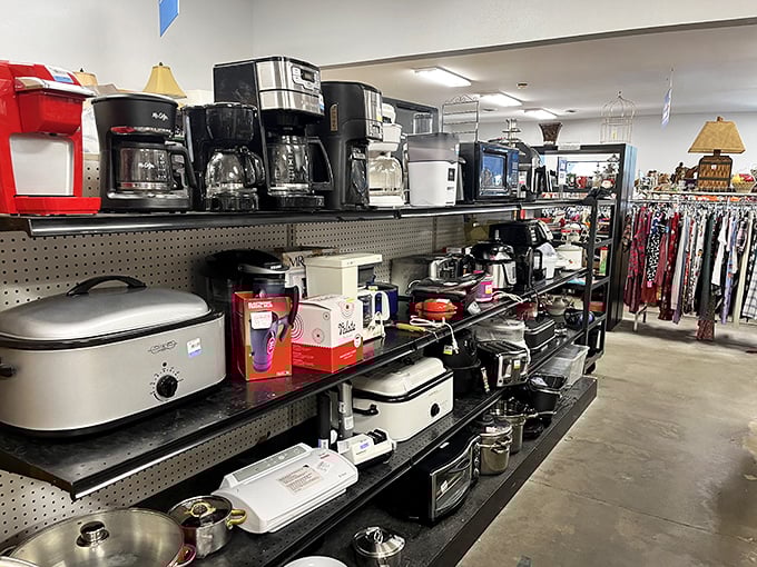 Coffee makers and slow cookers galore! This kitchen gadget section is where minimalist intentions go to die and cooking dreams are reborn.