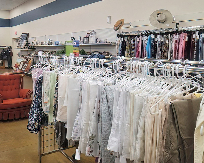 White linen paradise! Like walking into a cloud of crisp possibilities, each hanger holds the potential for that perfect summer outfit or elegant dinner party ensemble.