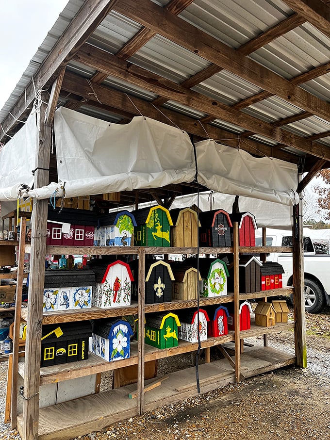 These whimsical mailboxes aren't just for bills&mdash;they're personality statements for front yards across Mississippi. Folk art meets function.