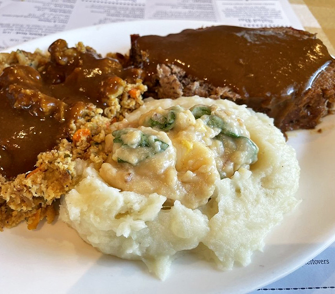 Those legendary mashed potatoes – creamy, buttery clouds that make you question why anyone would ever eat anything else.