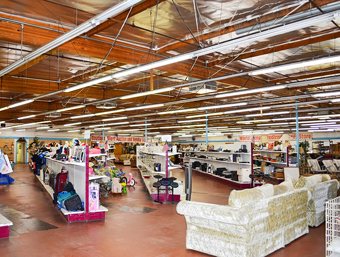 Somewhere between department store and your eccentric aunt's attic lies this wonderland of possibilities, complete with vintage seating for when shopping fatigue hits.