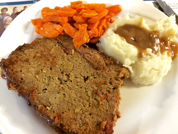 This meatloaf doesn't just speak comfort&mdash;it sings a full Broadway musical about it. Paired with cloud-like mashed potatoes and gravy.