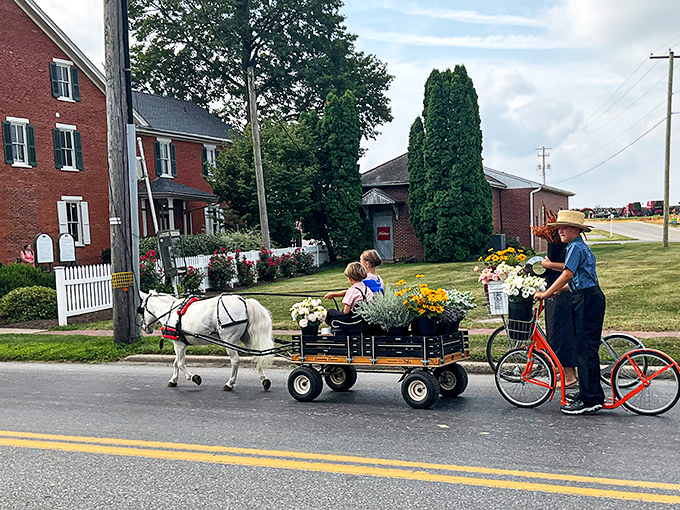 Flower power takes on new meaning when your delivery vehicle is horse-drawn. This mobile garden would make any suburban landscaper rethink their pickup truck.