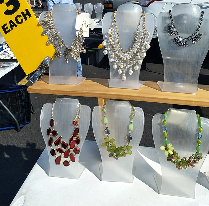 Dazzling necklaces catch the light and shoppers' eyes, proof that statement jewelry doesn't need to come with statement-inducing prices.