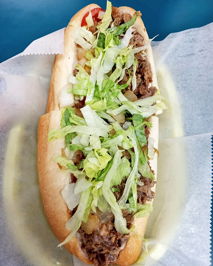 Behold the cheesesteak hoagie &ndash; where hot meat meets cool vegetables in a delicious d&eacute;tente of temperature and texture.