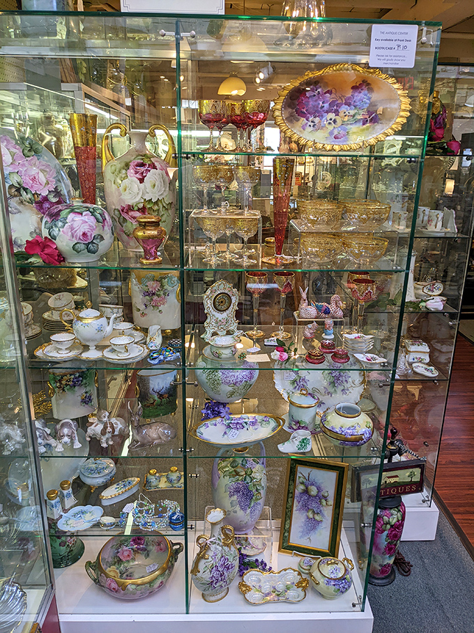 Porcelain paradise! These delicate treasures survived decades without a chip &ndash; unlike that mug you dropped this morning on the way to the coffee maker.