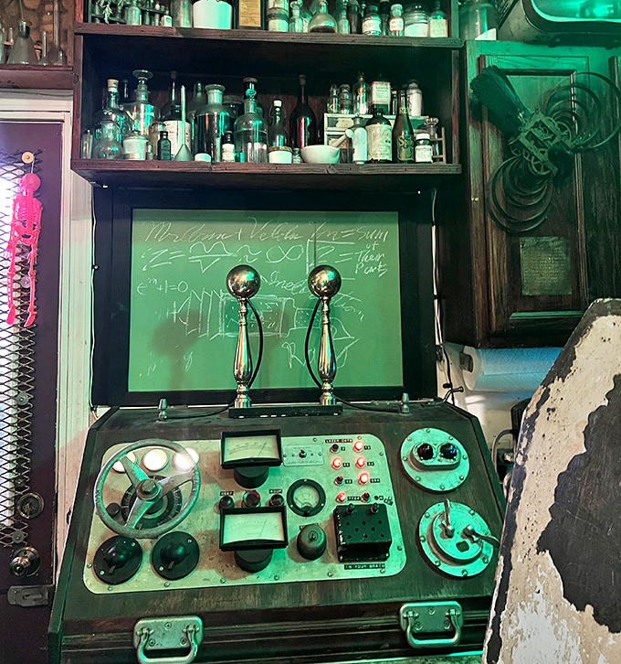 Part mad scientist lab, part vintage spacecraft controls - this retro-futuristic panel looks ready to communicate with other worlds.